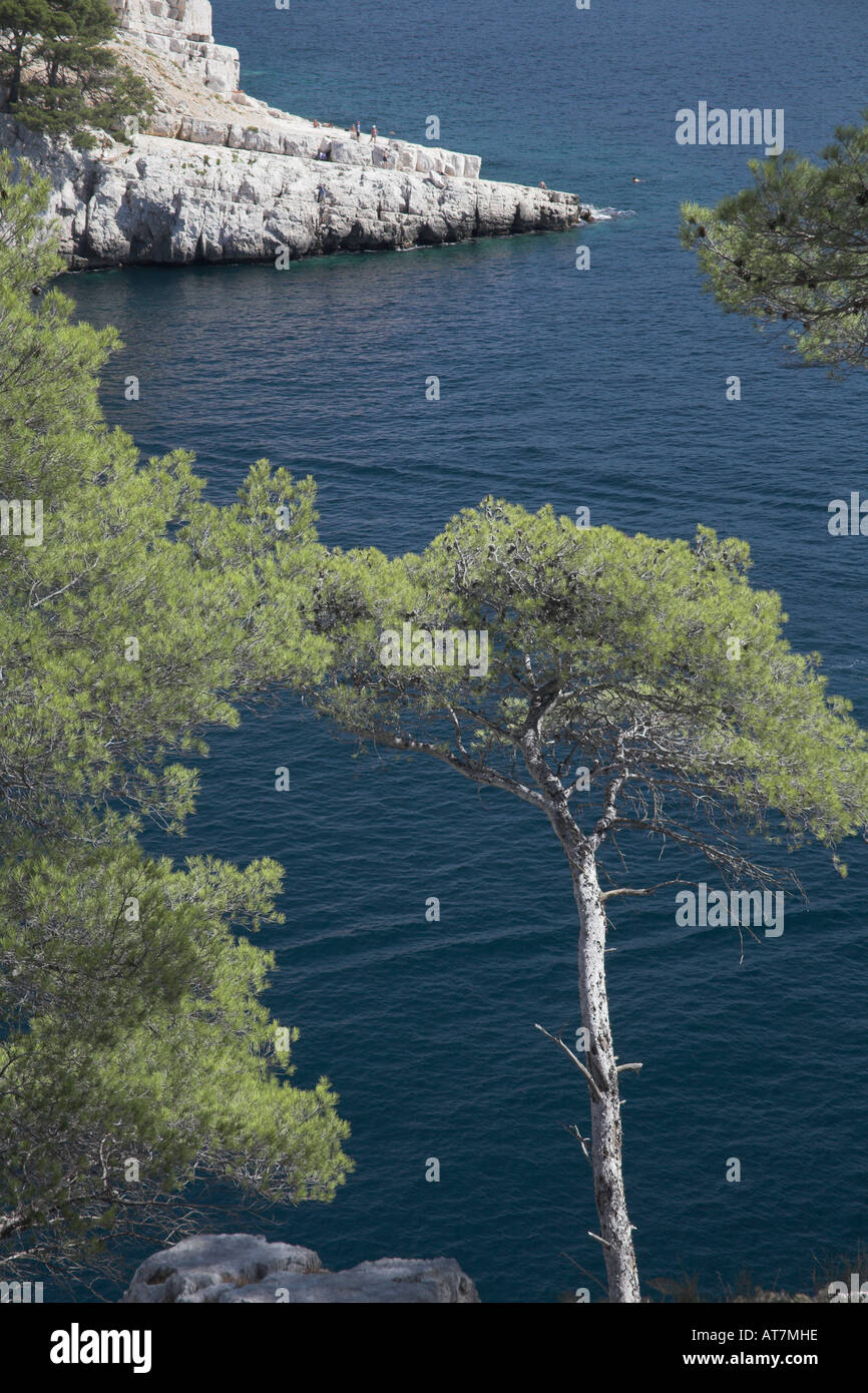Stock photograph of Calanques limestone cliffs between Cassis and ...