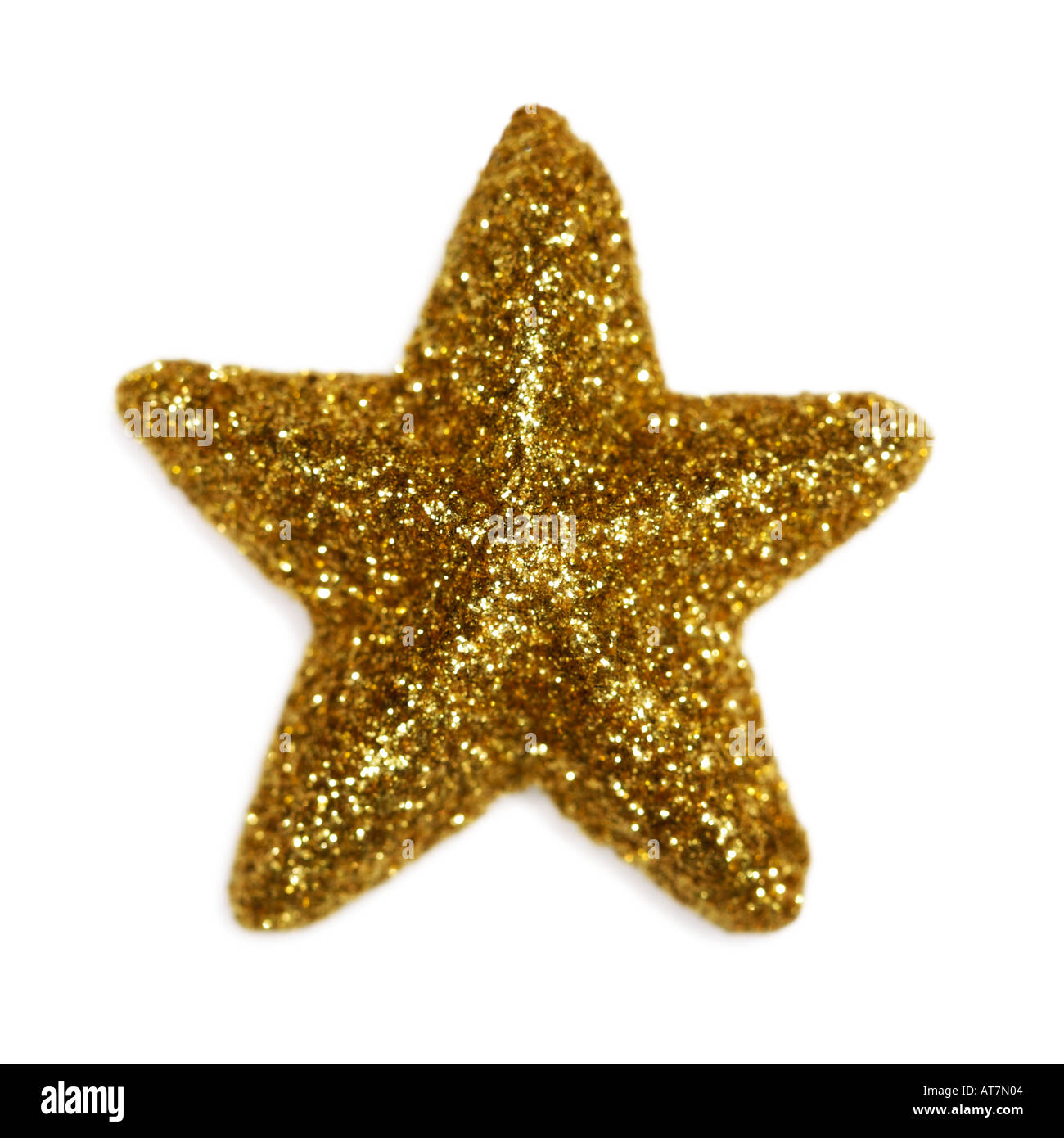 Christmas decorative gold star on white cutout Stock Photo - Alamy