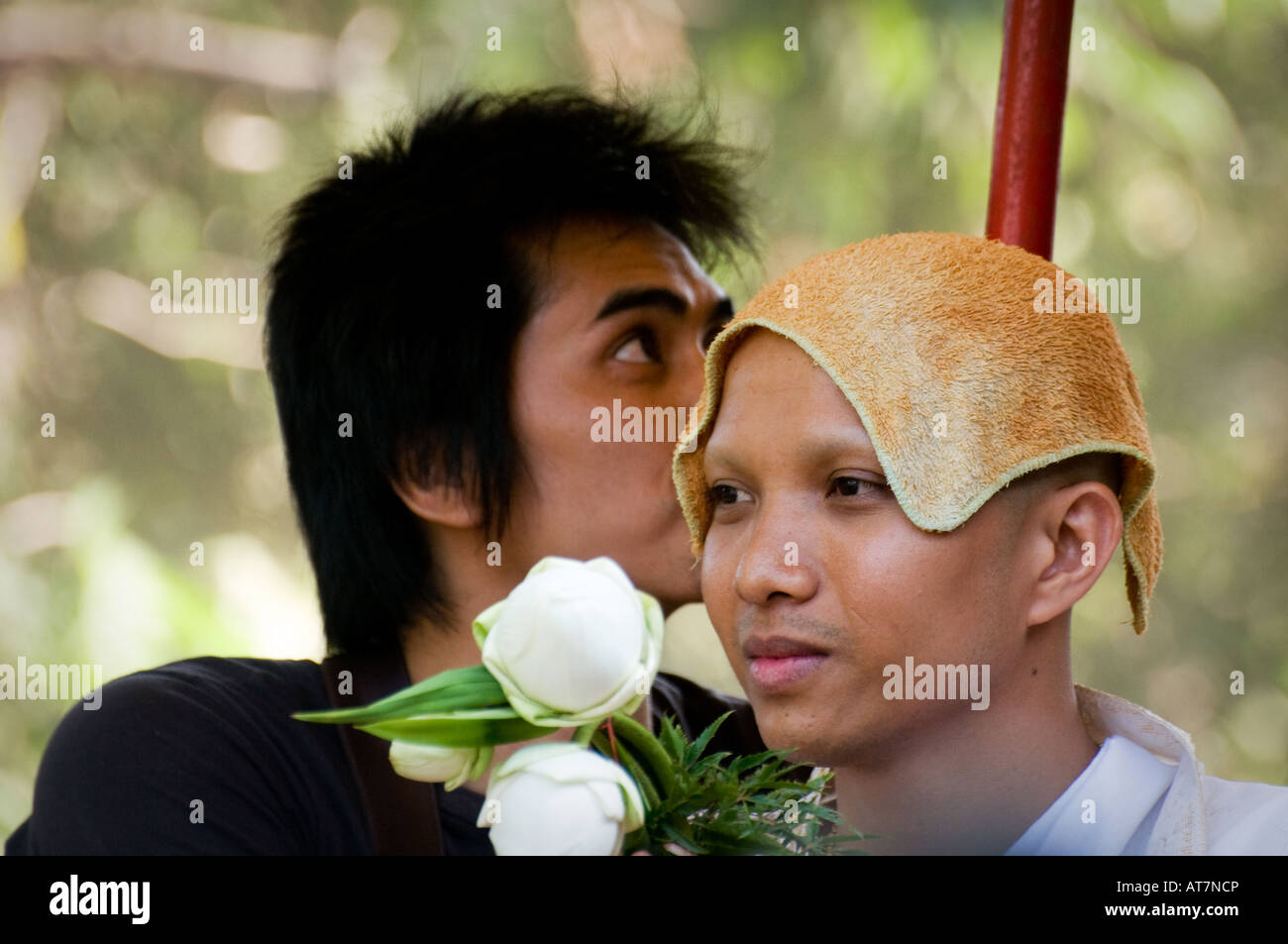 Ceremony in Isan for young man about to go and study as a monk Thailand ...