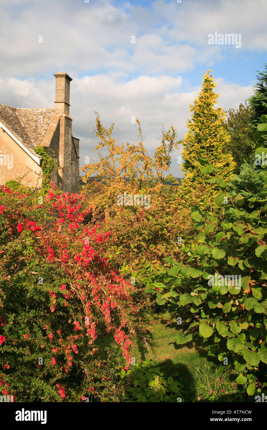 Limestone Cottage Miserden Village Cotswolds England Stock Photo - Alamy