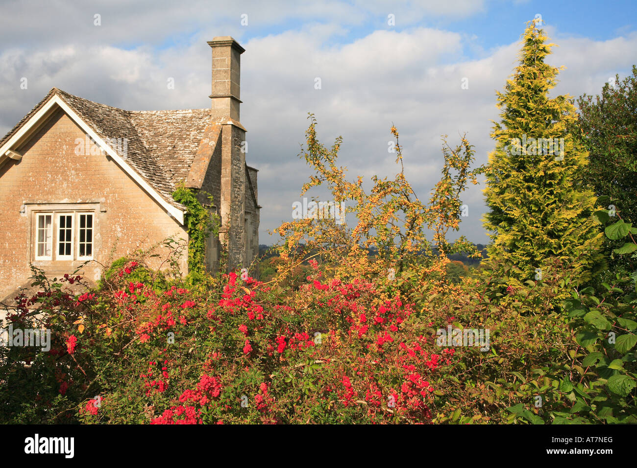 Limestone Cottage Miserden Cotswolds England Stock Photo - Alamy