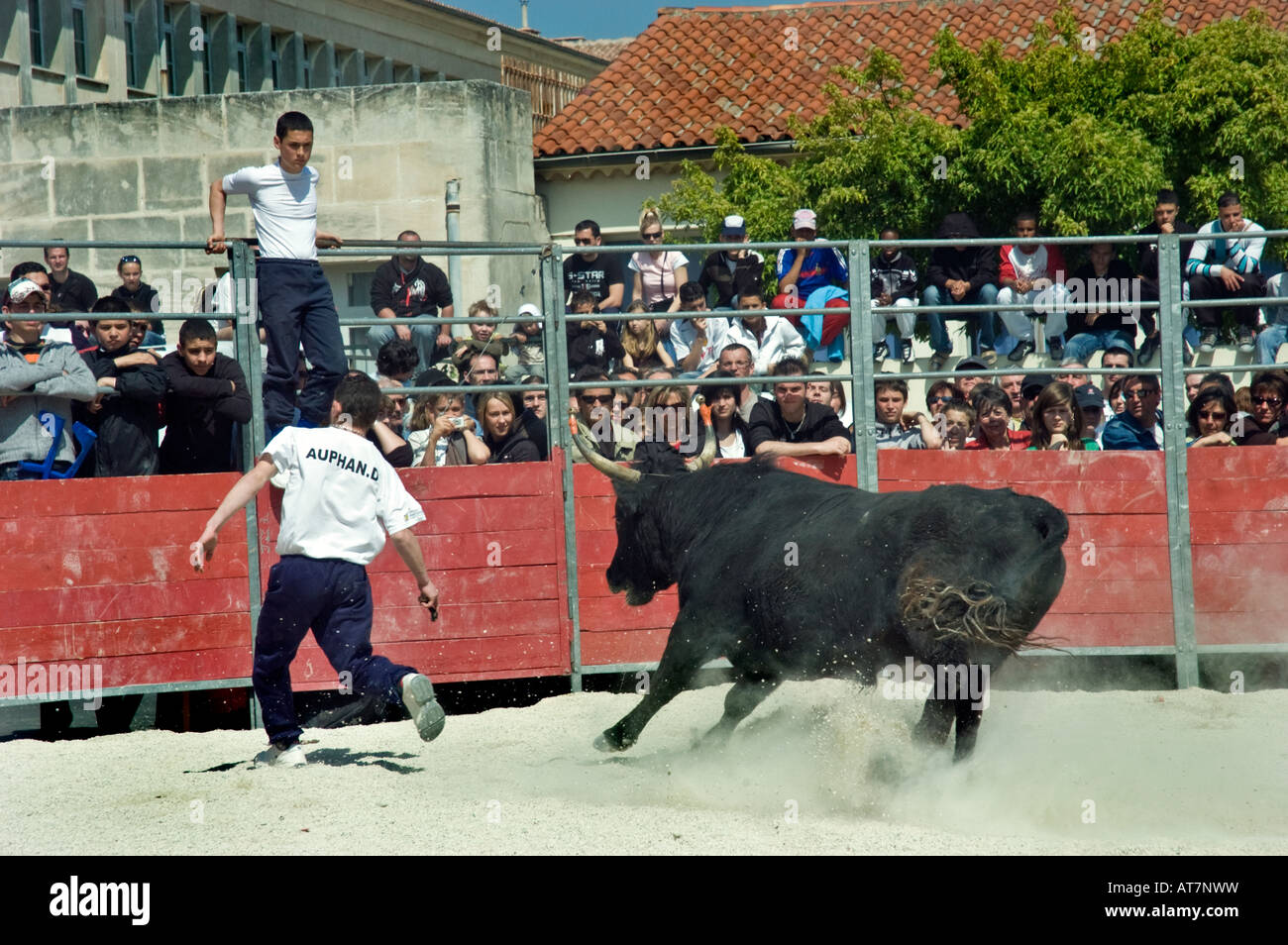 Arles France, French Male Teenagers Matadors in Traditional Carmaque ...