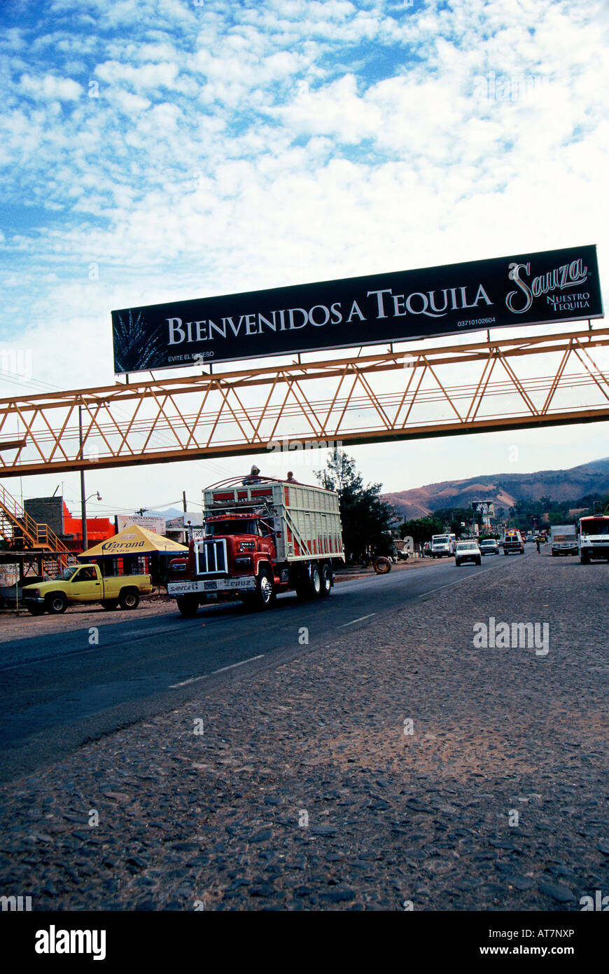 The main entrance to the town of Tequila The town of Tequila in Jalisco ...