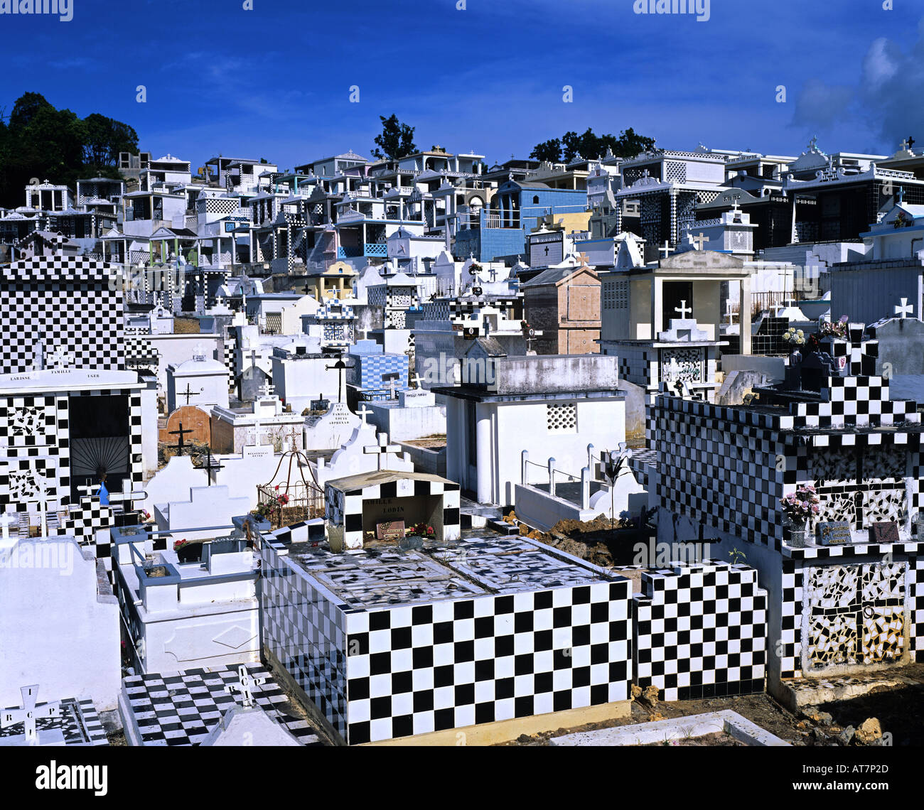 Morne-A-l'Eau cemetery, Guadeloupe, French West Indies Stock Photo - Alamy