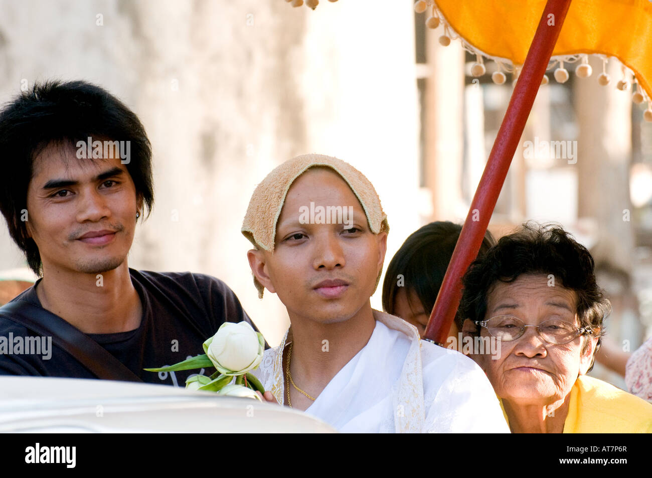 Ceremony in Isan for young man about to go and study as a monk Thailand ...
