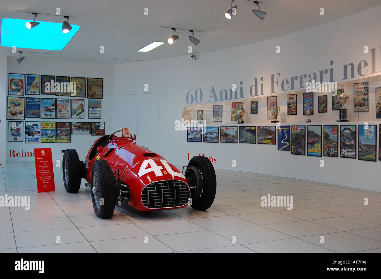 An old Ferrari F2 166 in the Galleria Ferrari in Maranello, Italy Stock ...