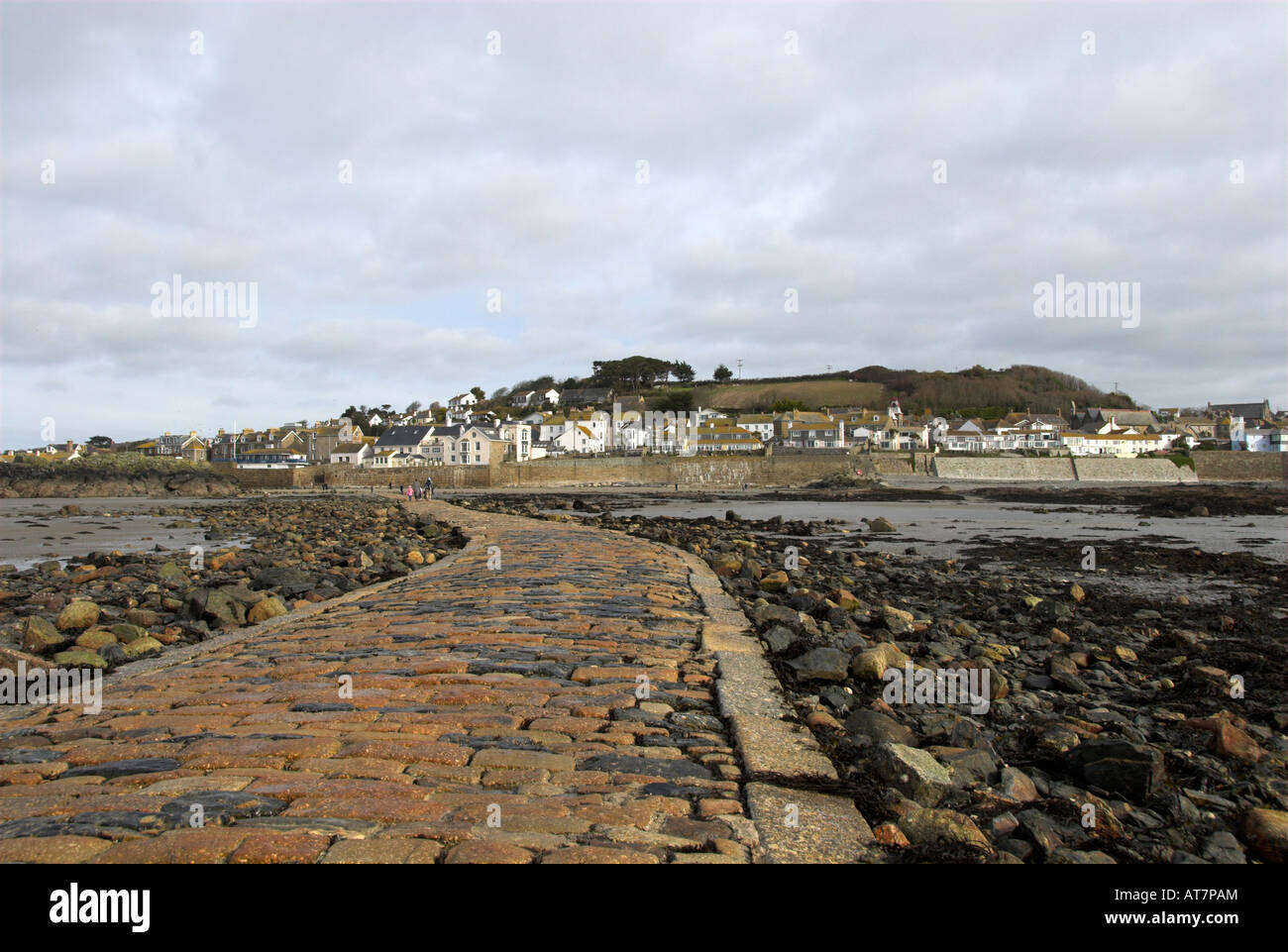 Causeway Between Marazion and St Michaels Mount Cornwall England UK ...