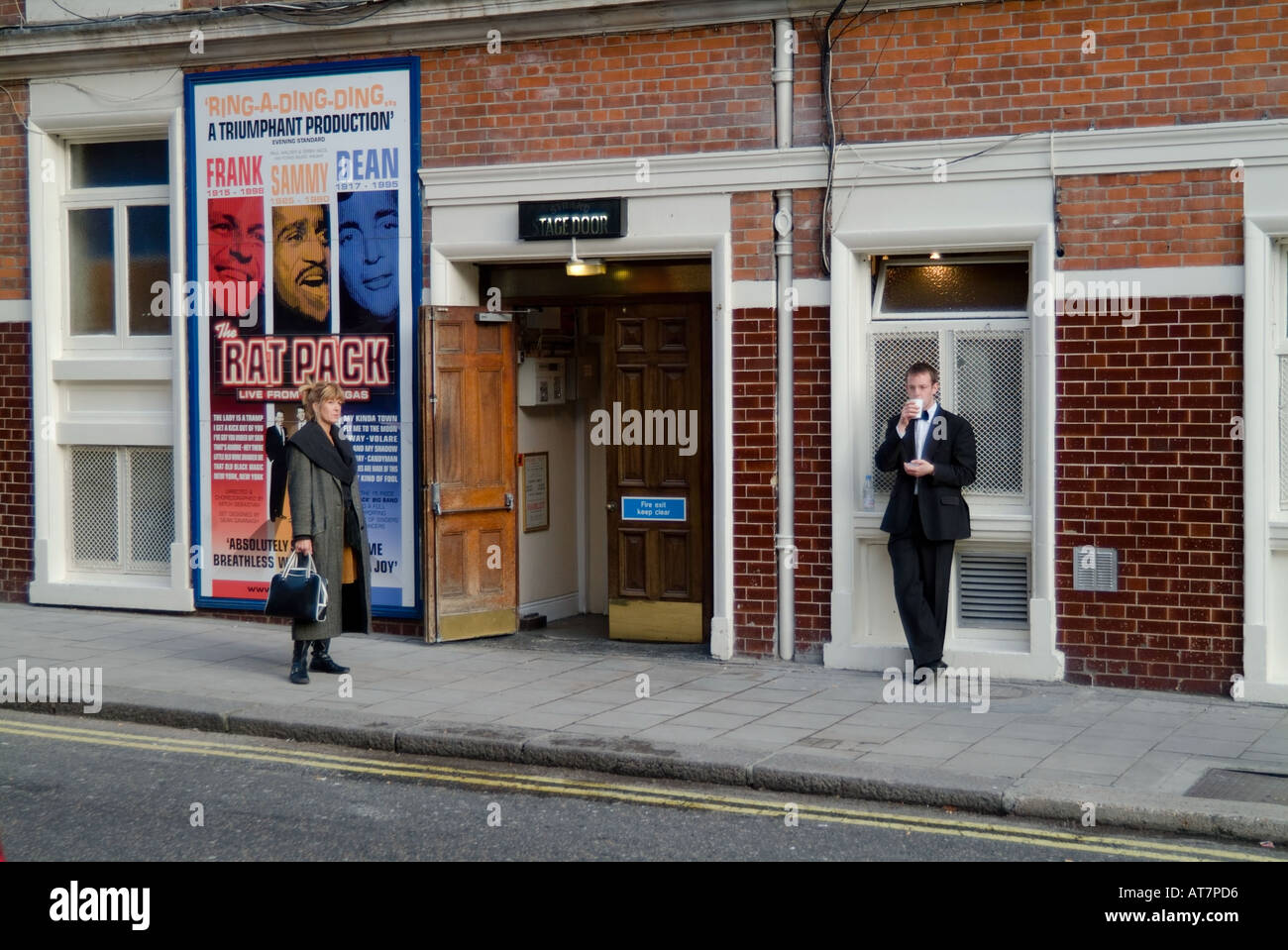 People Waiting Outside Theatre Stage Door Stock Photo - Alamy