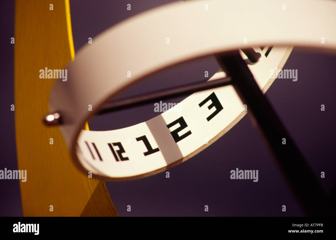 Horizontal close up landscape detail of the Druid sundial, showing the ...