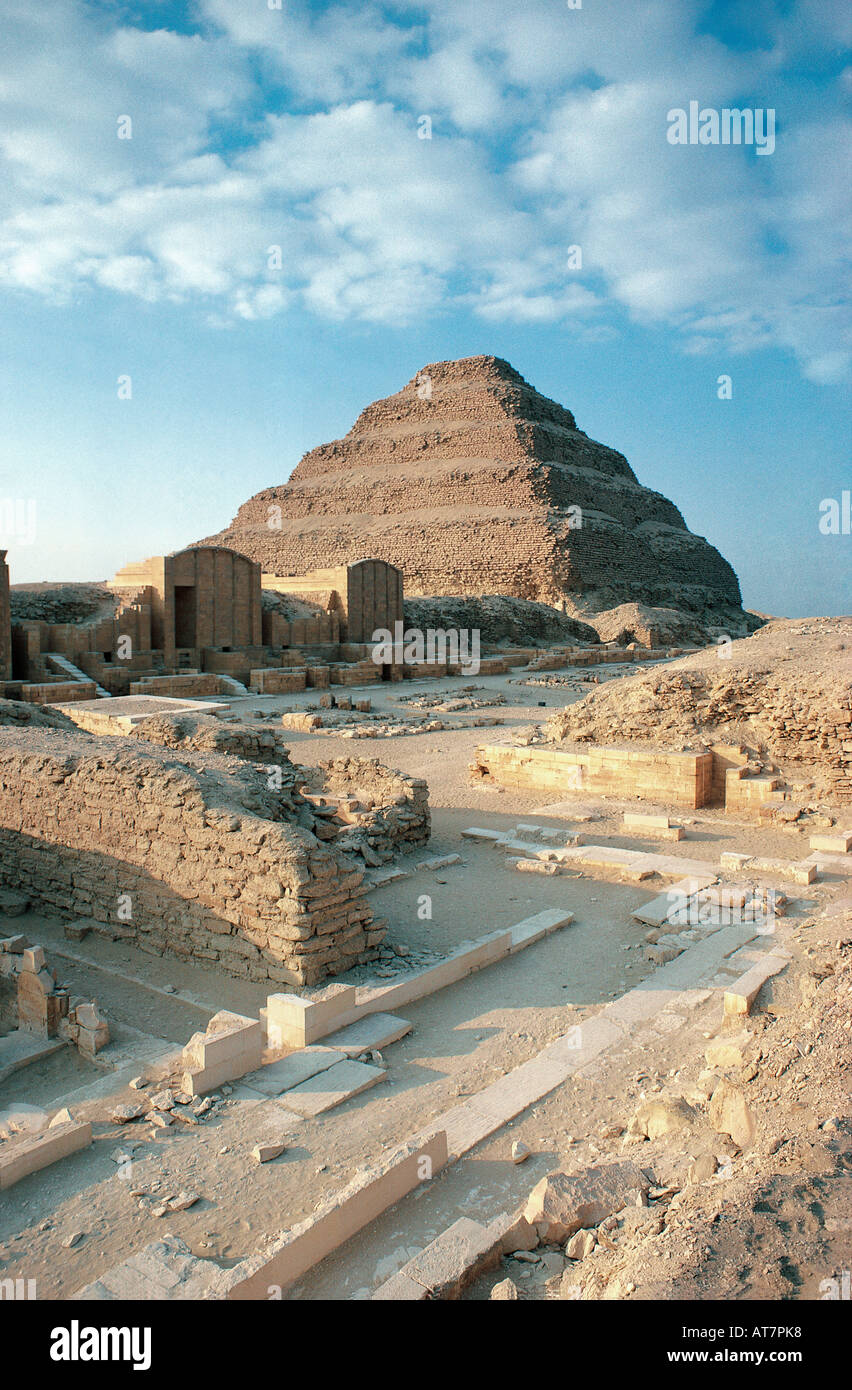 The Step Pyramid of Sakkara near Giza and close to Cairo Egypt Stock ...