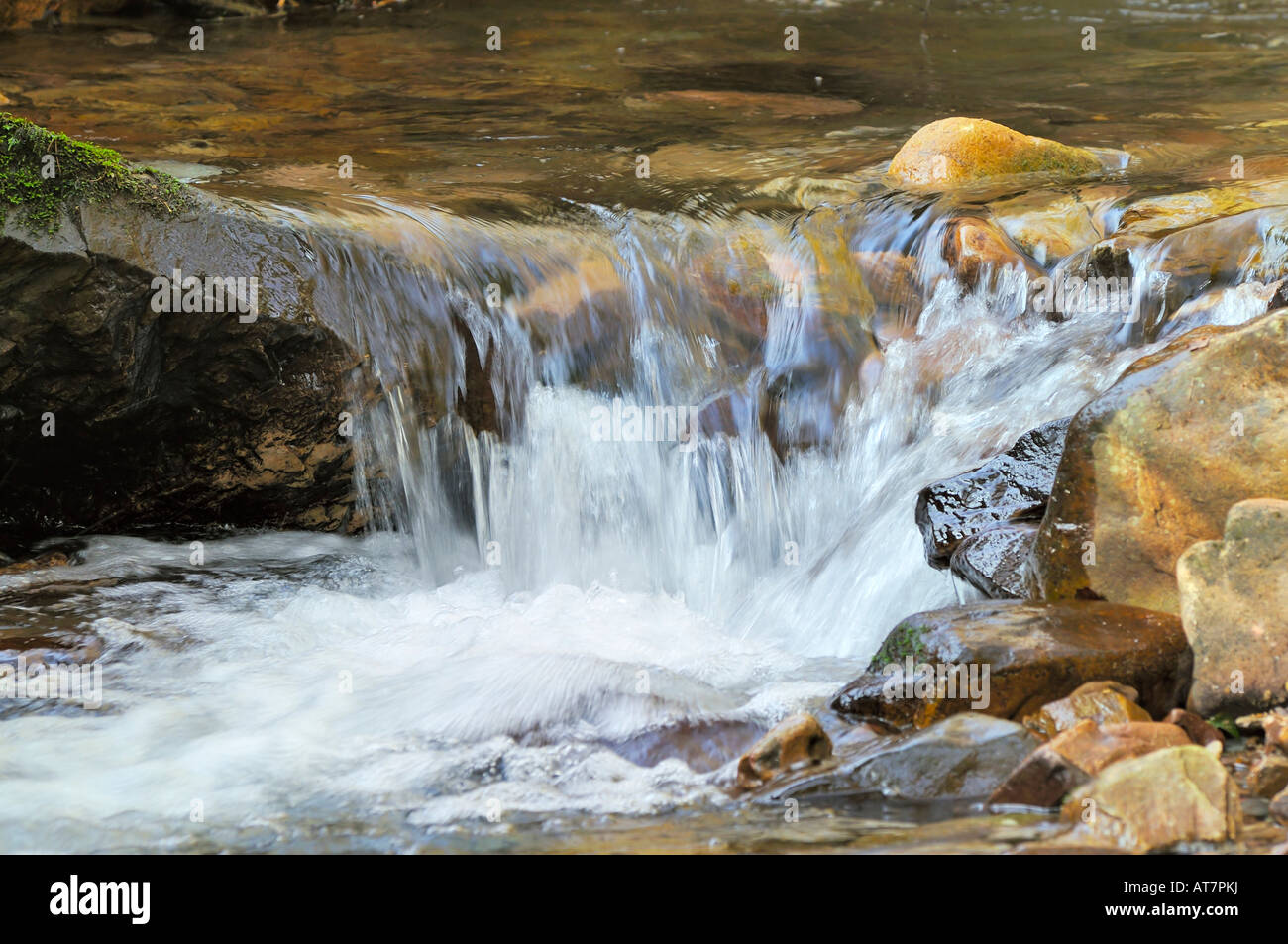 Waterfall River Avrill Snowdrop Valley Exmoor Stock Photo - Alamy