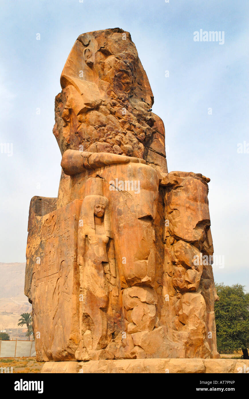 The Colossus of Memnon on the outskirts of Luxor in Egypt are two ...