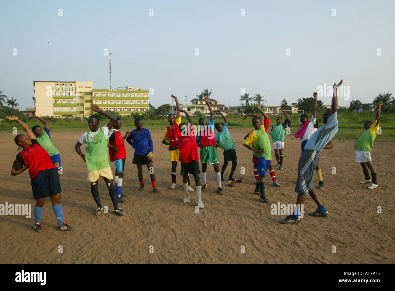 Football warm up training hi-res stock photography and images - Alamy