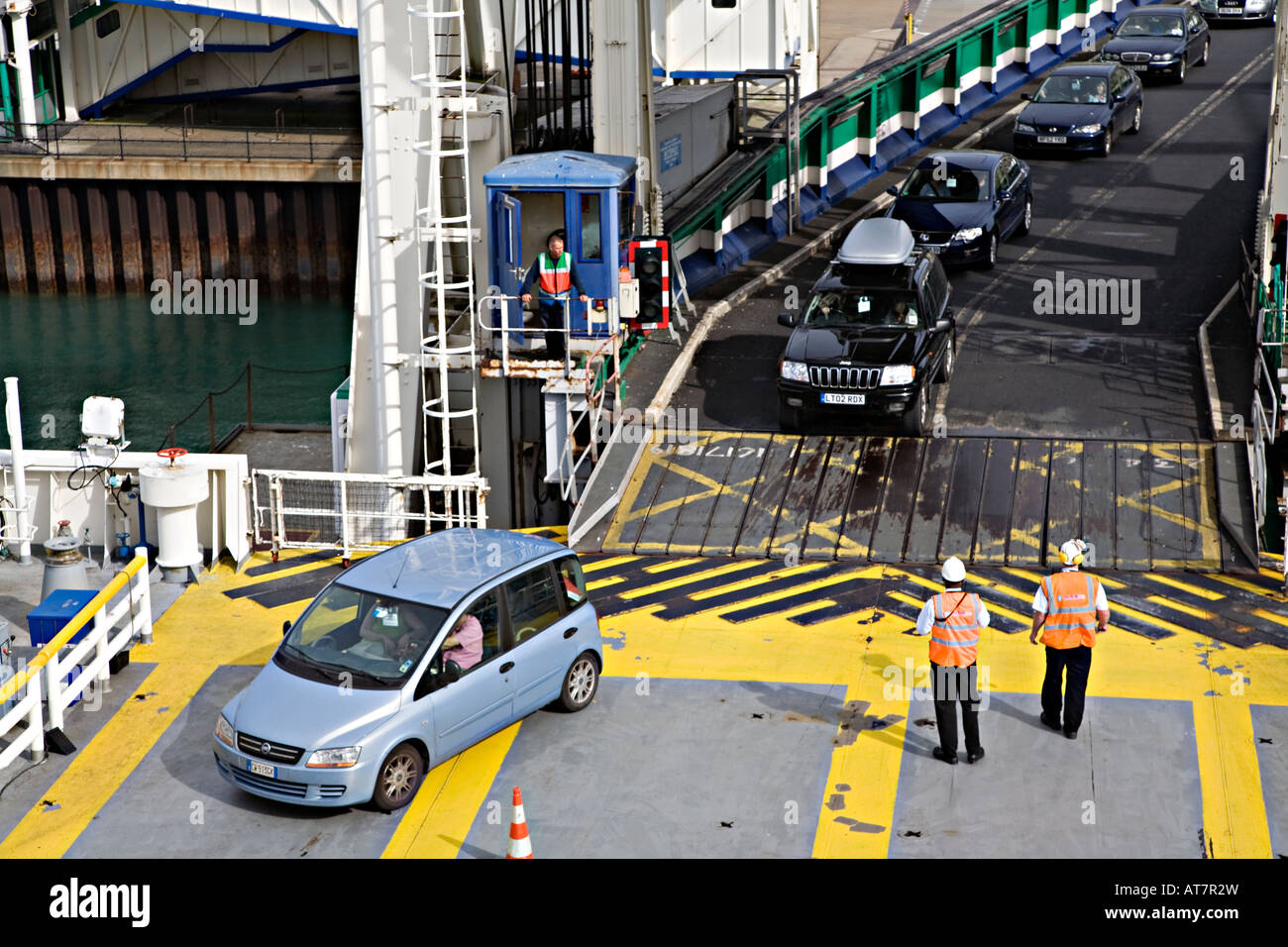 Cars boarding cross channel ferry Dover UK Stock Photo - Alamy
