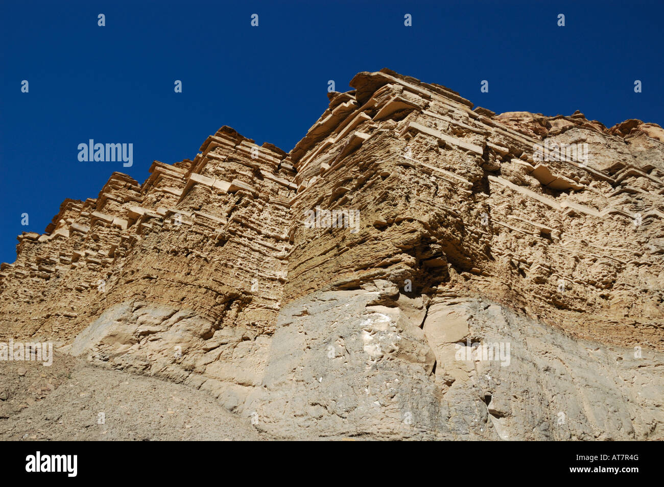 A cliff face of sandstone and shale at the Bookcliff Range, Southern ...
