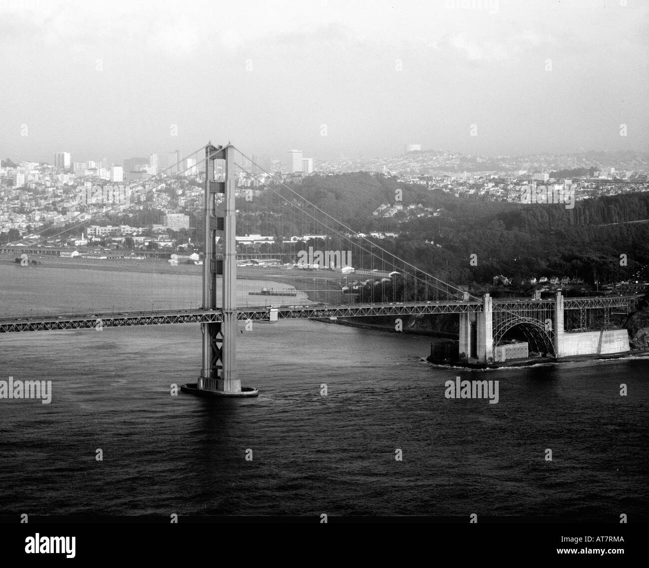 Golden Gate Bridge aerial view Stock Photo - Alamy