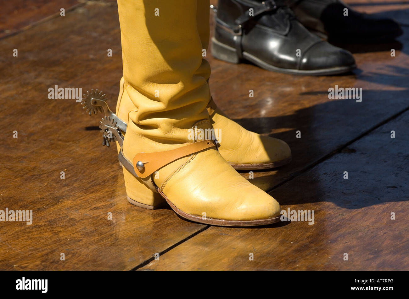 Cowboy boots leather spurs hi-res stock photography and images - Alamy