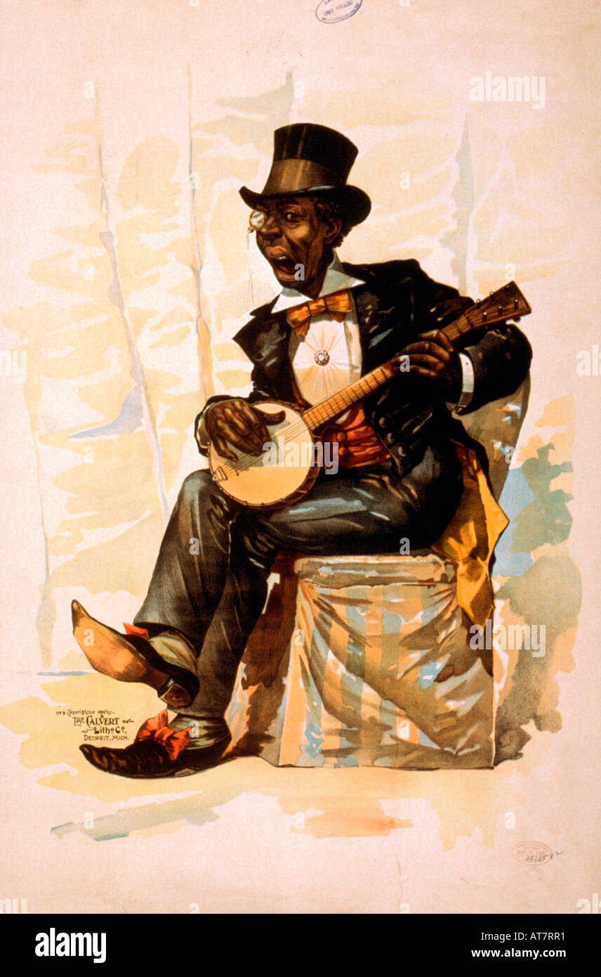 Black minstrel show hi-res stock photography and images - Alamy