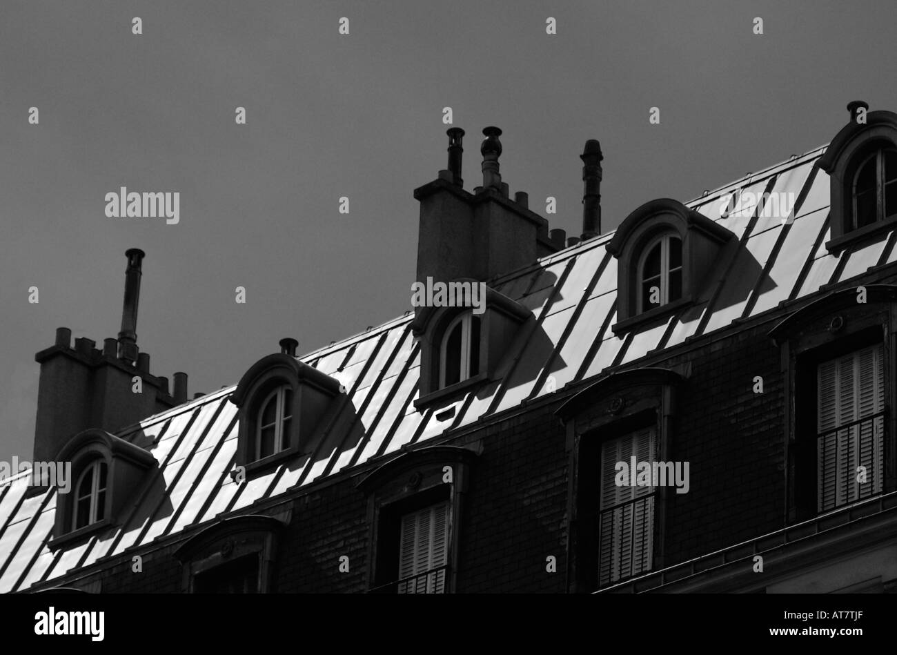 Roofs paris Black and White Stock Photos & Images - Alamy