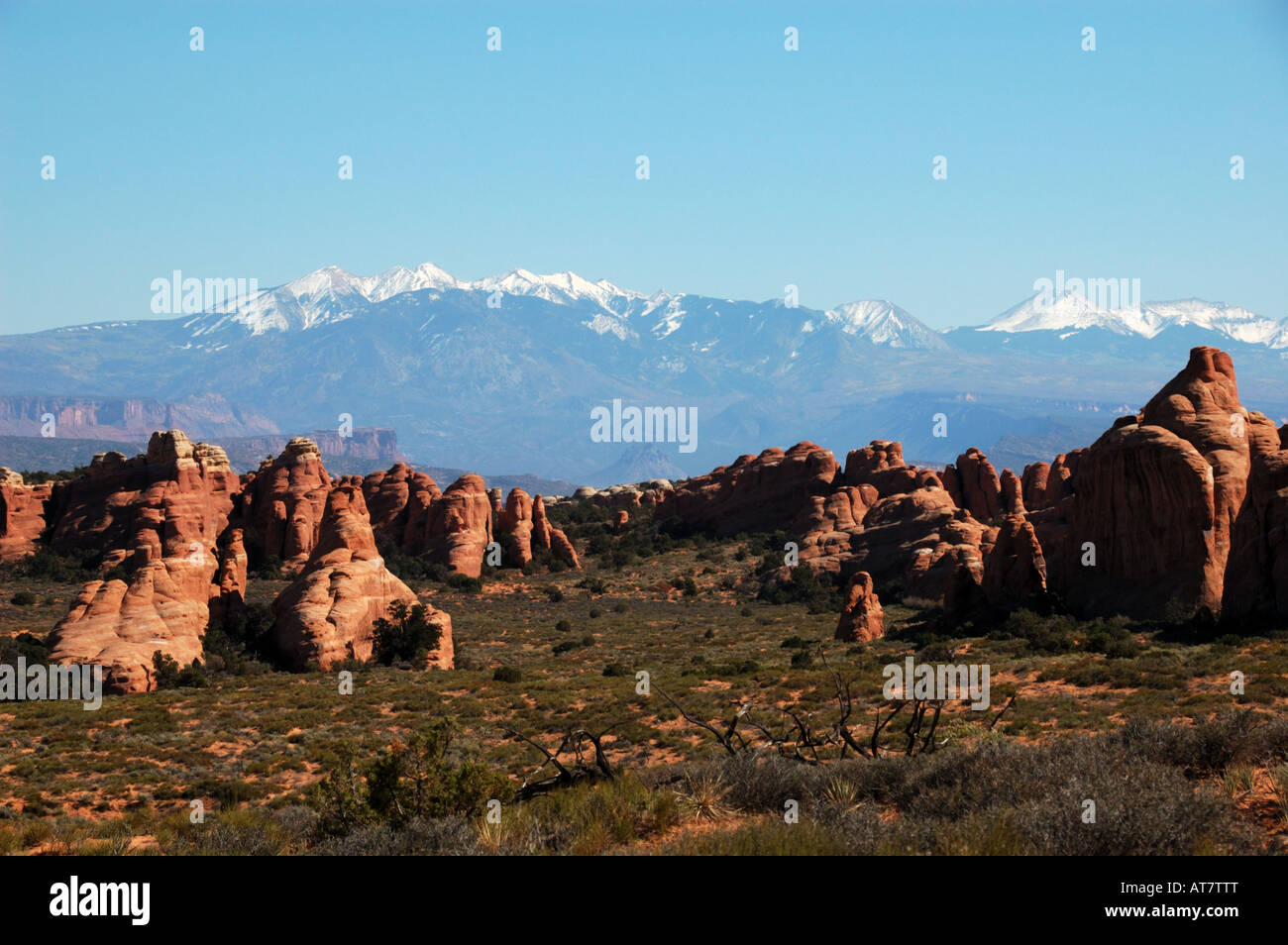 The La Sal Mountains. Arches National Park, Moab, Utah Stock Photo - Alamy