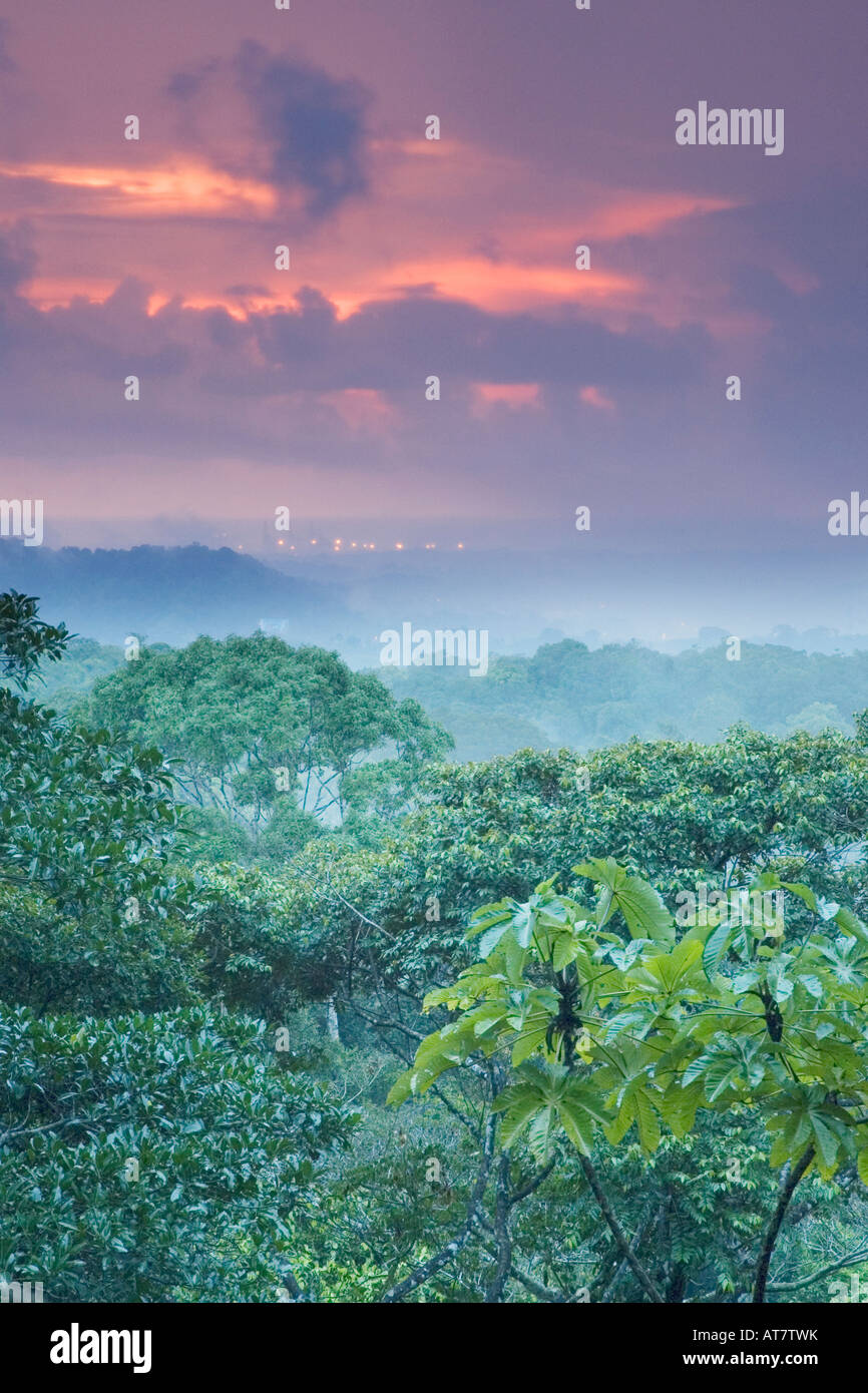 Sunrise over the Panamanian Rainforest, Caribbean coast of Panama Stock ...
