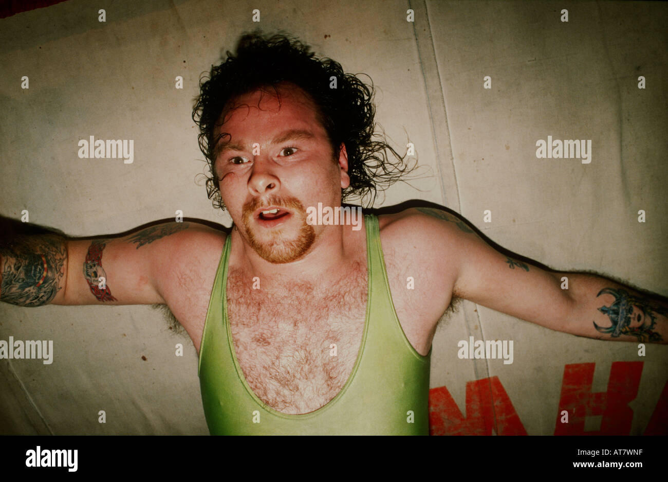 floored wrestler, south Wales Stock Photo - Alamy