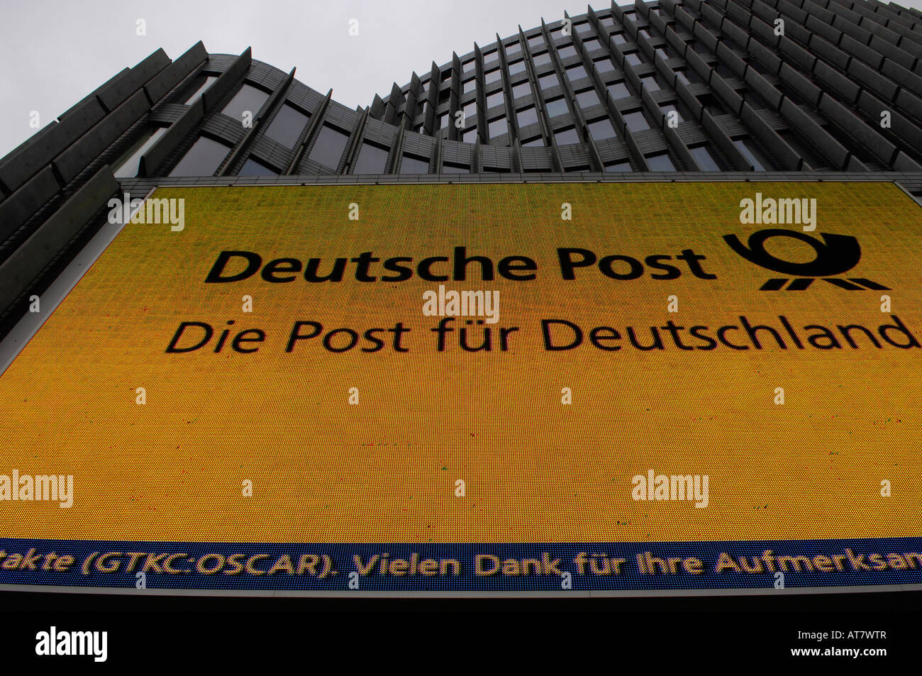 deutsche post die post deutschland yellow sign hugeberlin city bus stop ...