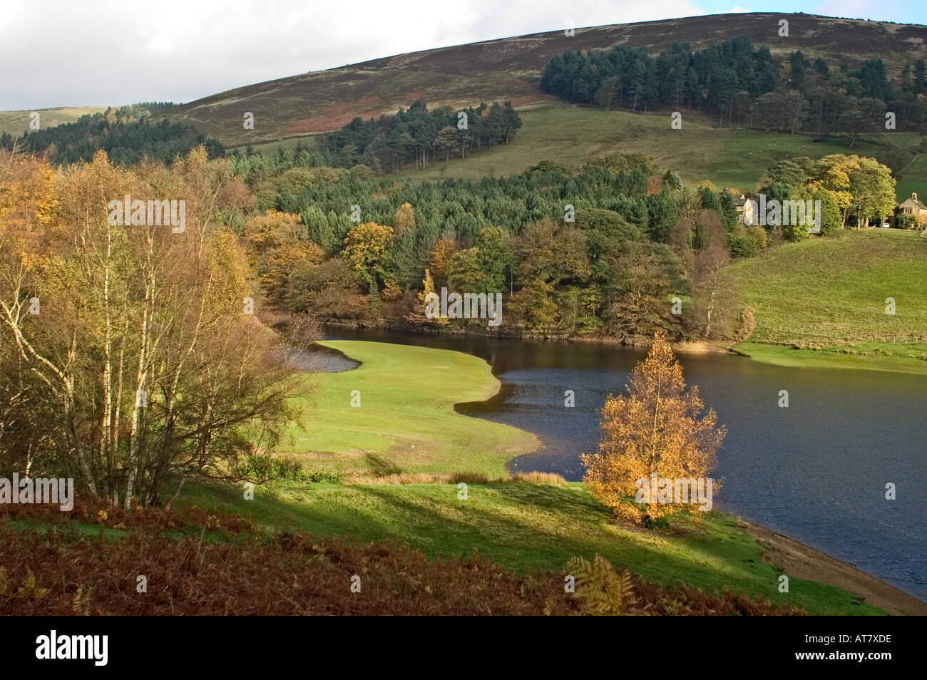 The Lady Bower Reservoir Derbyshire in Autumn Stock Photo - Alamy