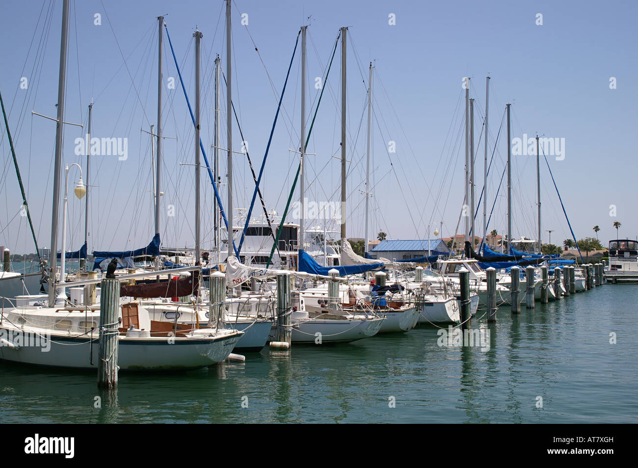 Clearwater Beach, Florida: Small boats at the marina. EDITORIAL USE ...