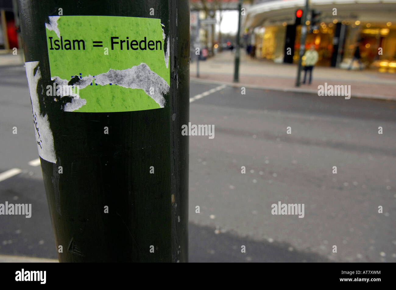 lampost green islam frieden sticker art graffiti real travel tourism ...