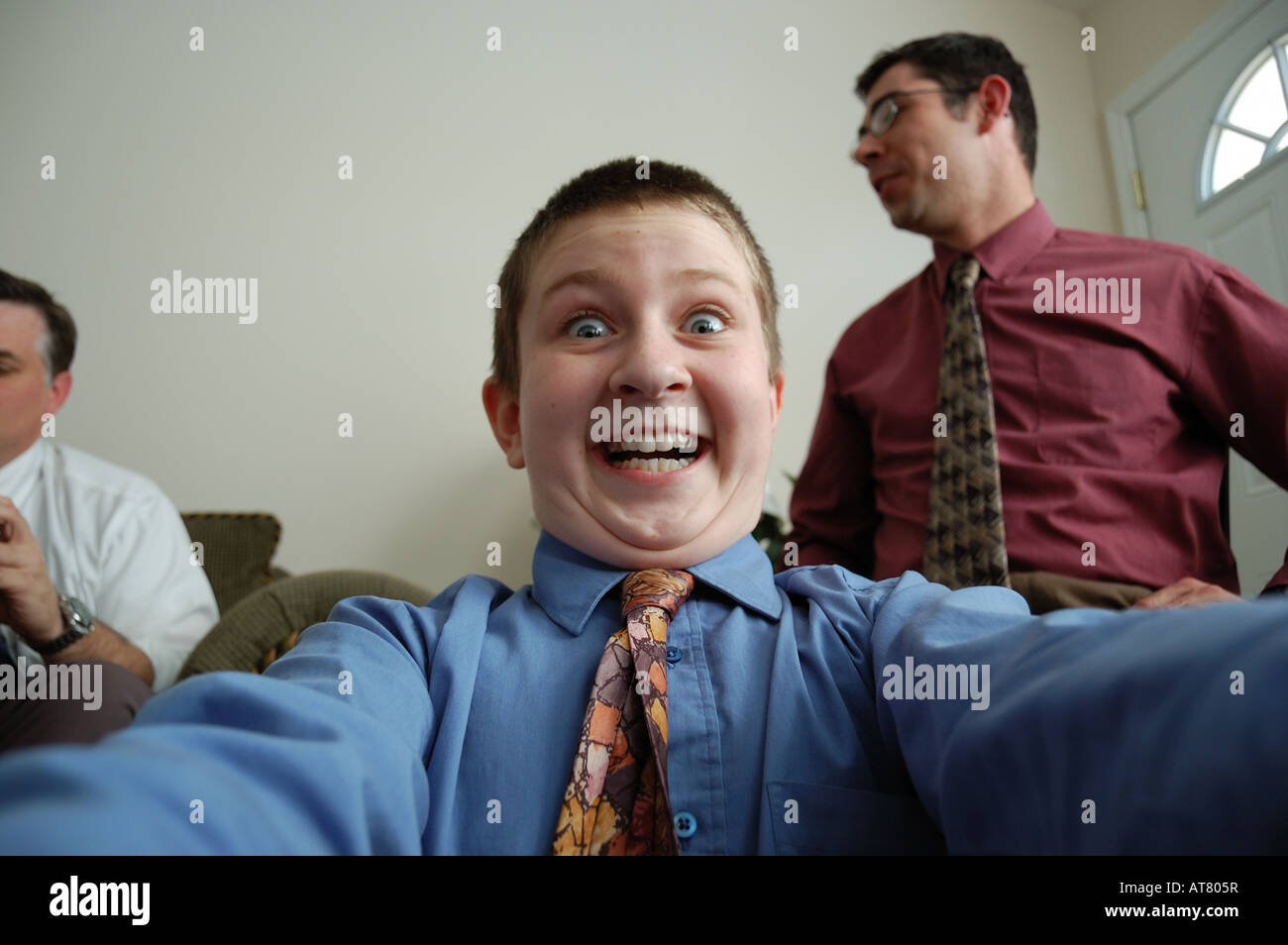 Boy takes a self-portrait Stock Photo - Alamy