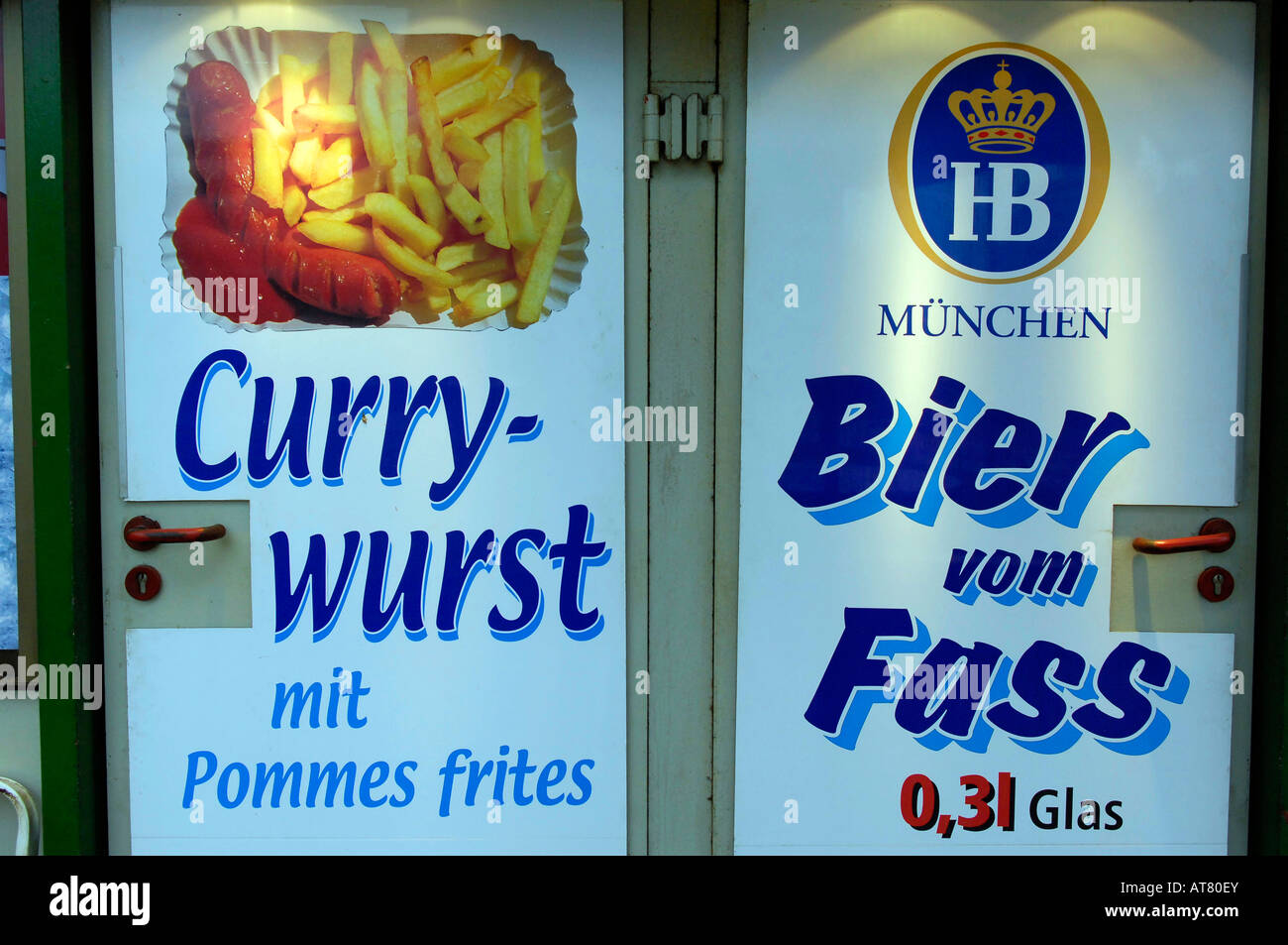 currywurst bier vom fass sign schnell imbiss berlin fastfood german ...