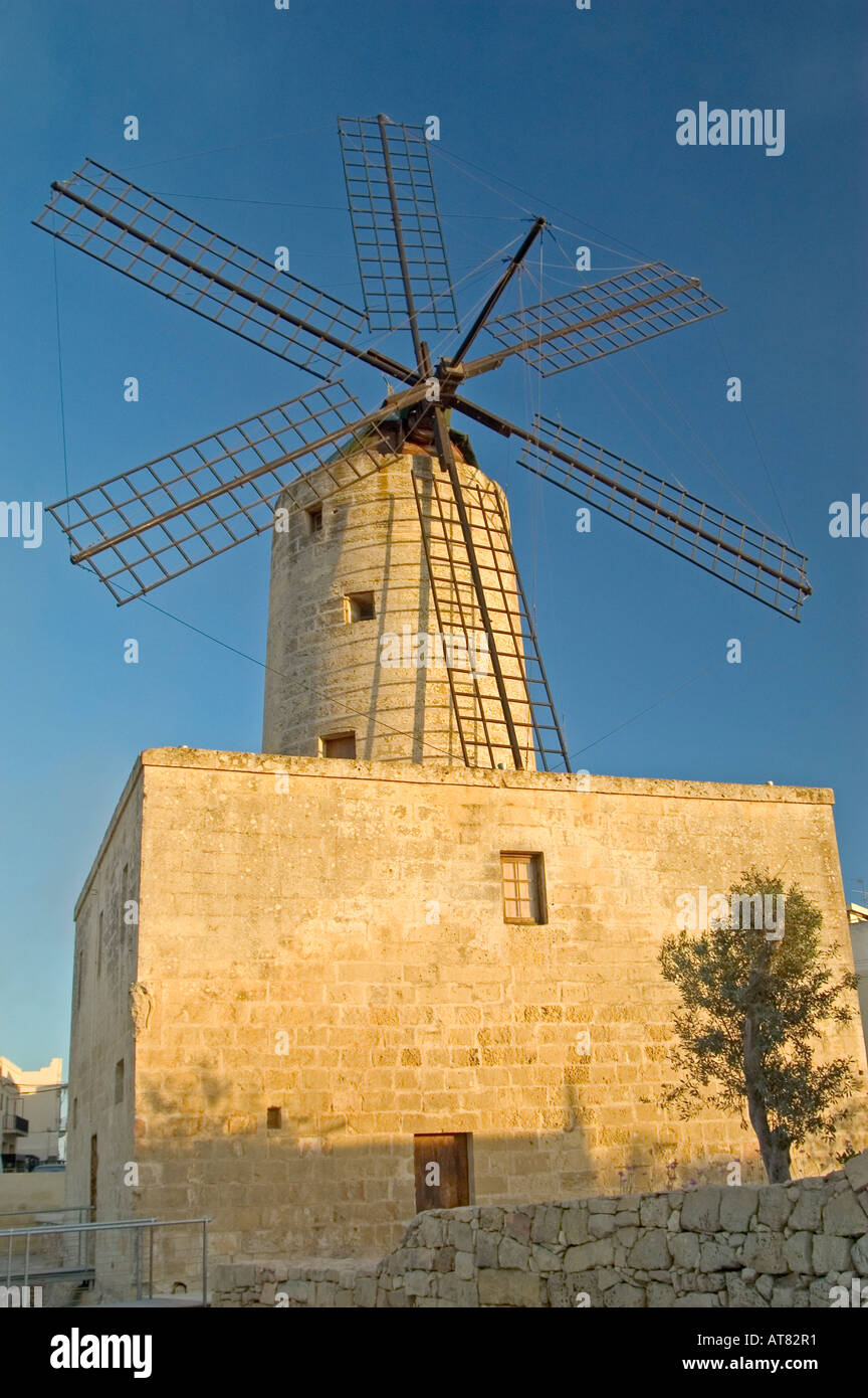Xarolla windmill Zurrieq Malta Stock Photo - Alamy