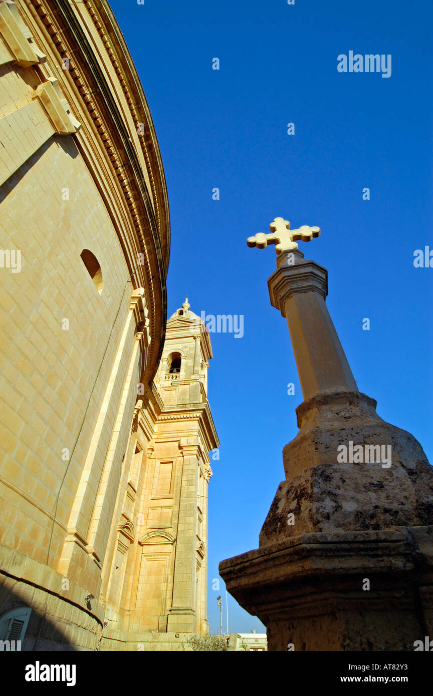 Our Lady of the Assumption parish church Mgarr Malta Stock Photo - Alamy