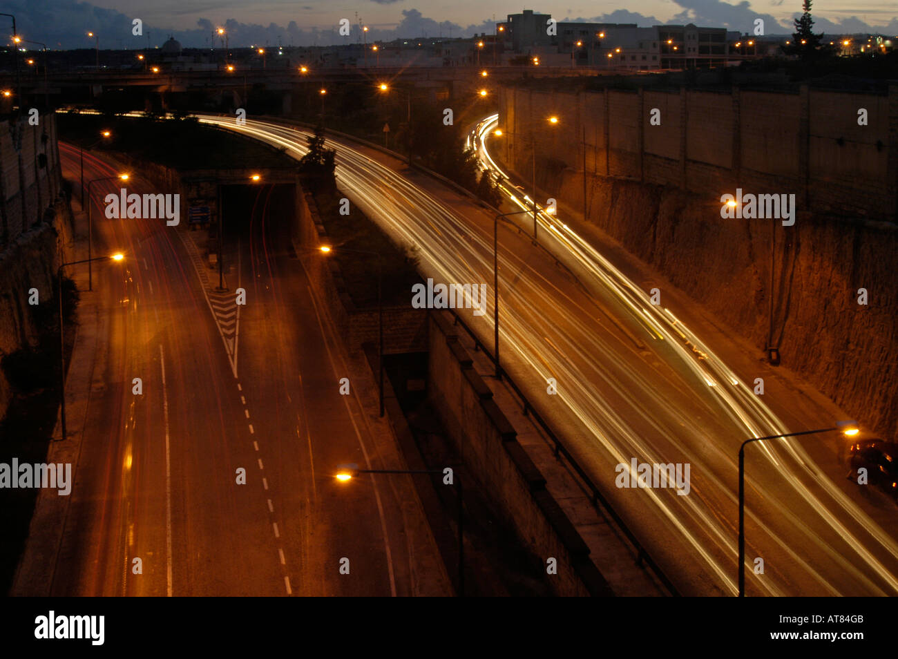 Traffic junction Malta Stock Photo - Alamy