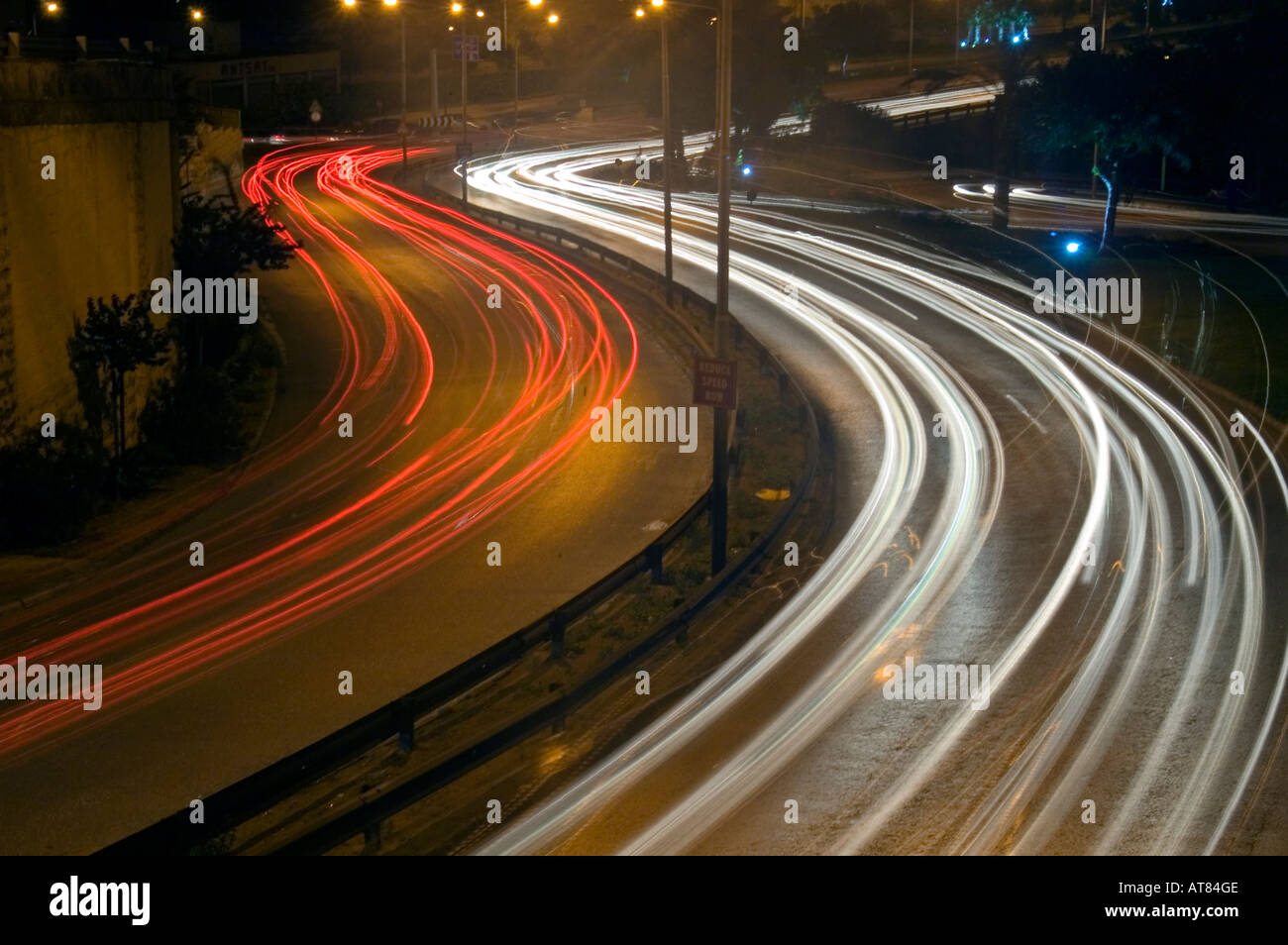 Traffic trails Malta Stock Photo - Alamy