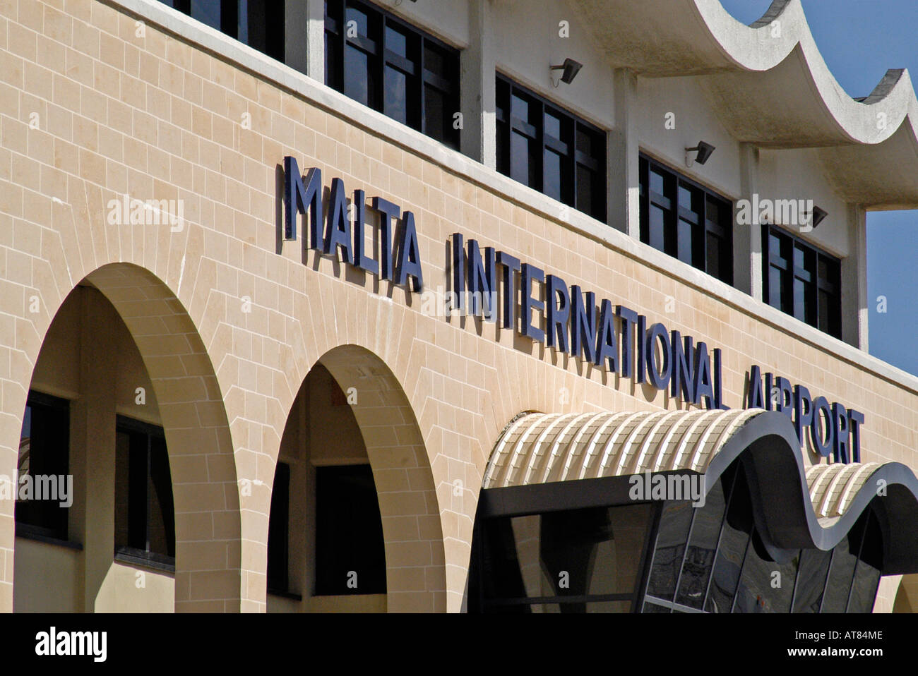 Malta International Airport terminal Stock Photo - Alamy