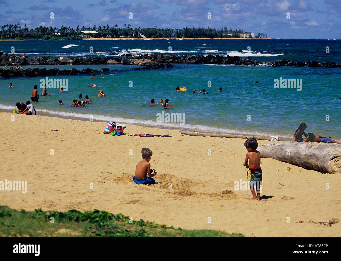 Lydgate State Park Beach, Kaua'i Stock Photo - Alamy