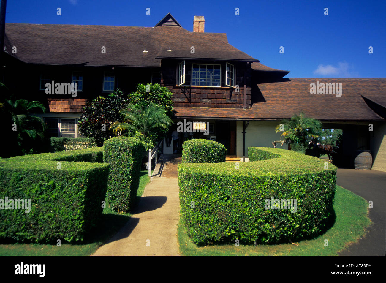 Kilohana Plantation restaurant,shop and museum, Near Lihue, Kauai Stock ...