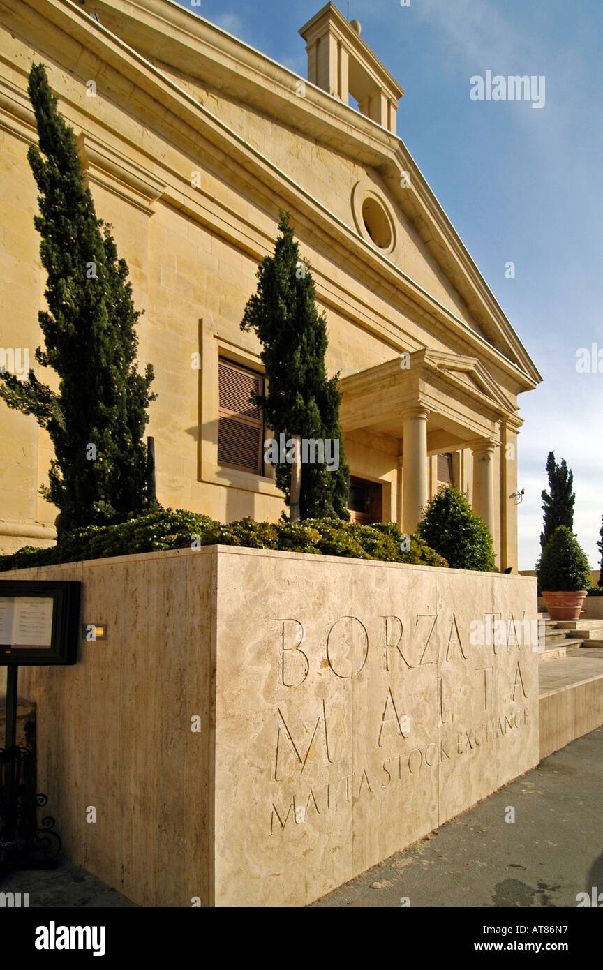 Stock Exchange building, Valletta, Malta Stock Photo - Alamy