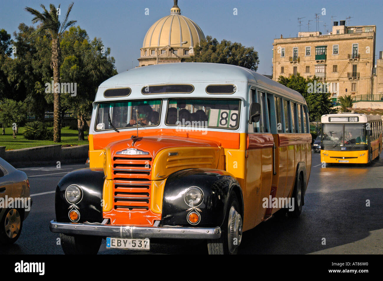 Public transport Pieta Malta Stock Photo - Alamy