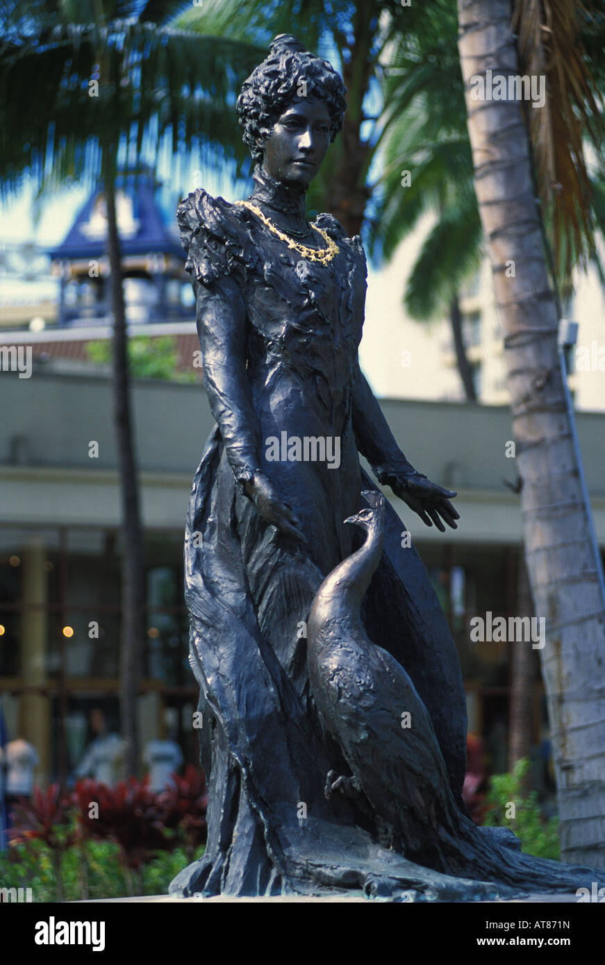 Statue of Princess Kaiulani (1875-1899) stands near the site of her ...