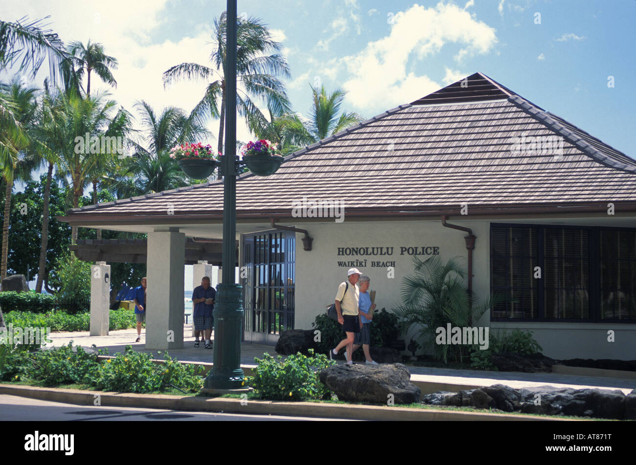 Honolulu Police Department's Waikiki substation near Kuhio Beach Park ...