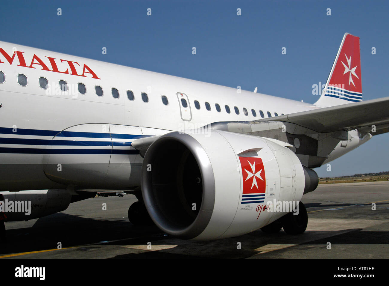 Air Malta aeroplane Malta International Airport Stock Photo - Alamy