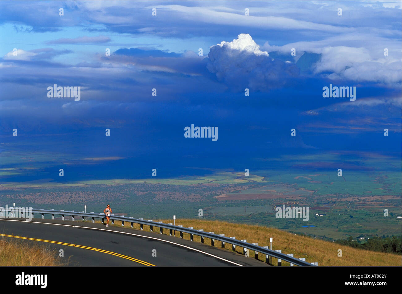 Run to the sun race, Haleakala area, Maui Stock Photo - Alamy