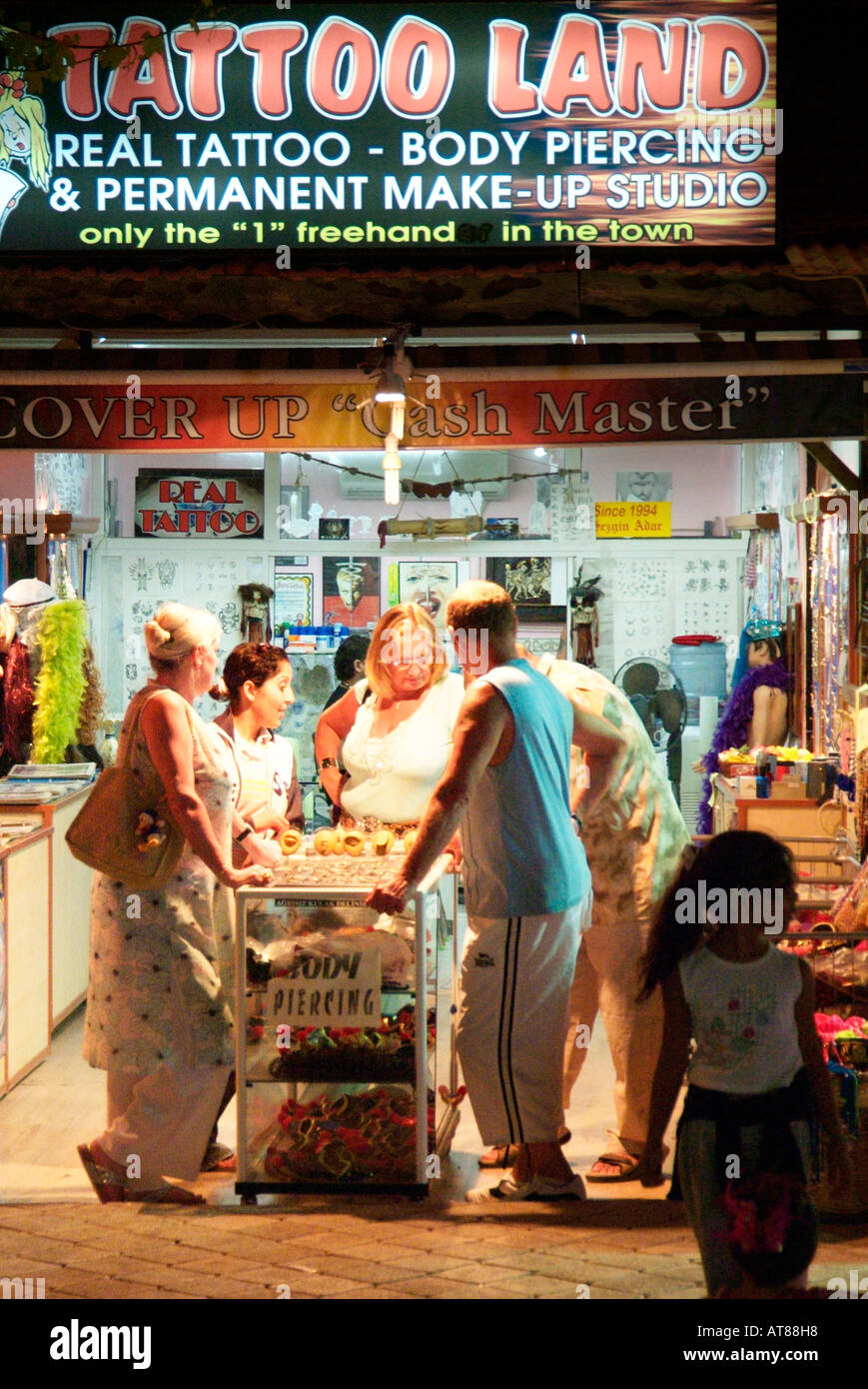 town shop retail neon sign at night evening trade trader Turkish ...