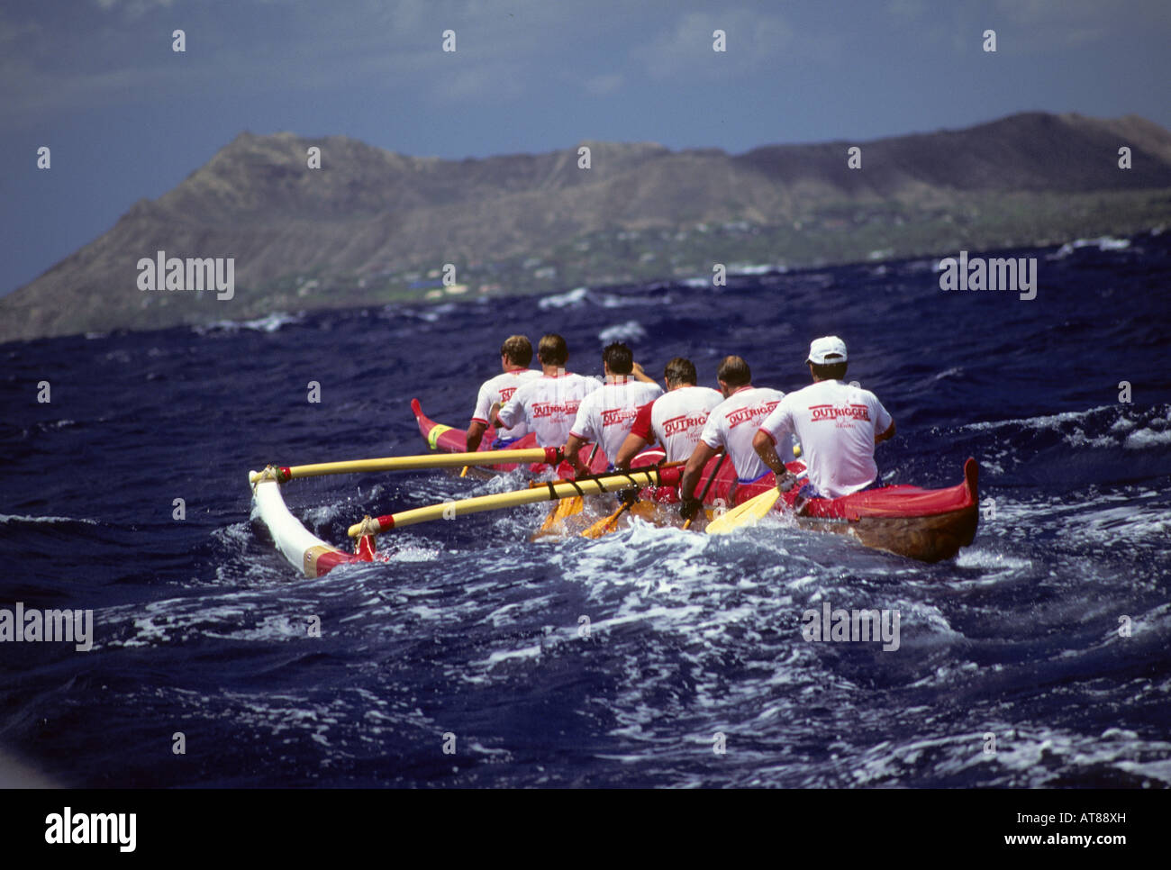 Outrigger canoe racing; Outrigger Canoe Club Men's crew, Men's Lanikai ...