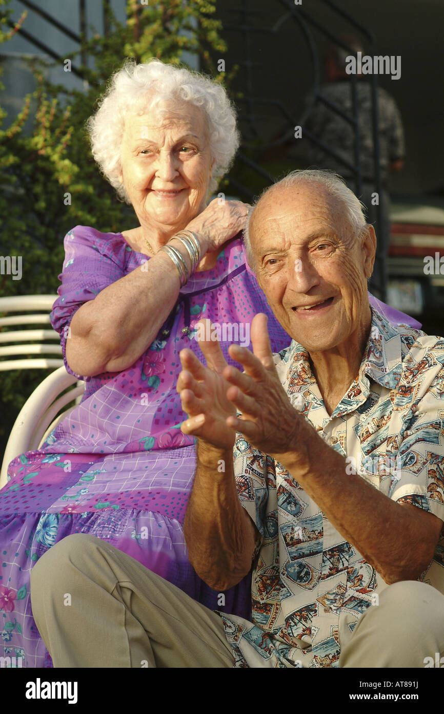 Elderly local couple at their home Stock Photo - Alamy