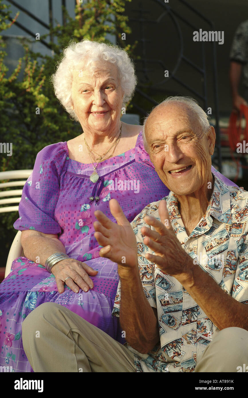 Elderly local couple at their home Stock Photo - Alamy