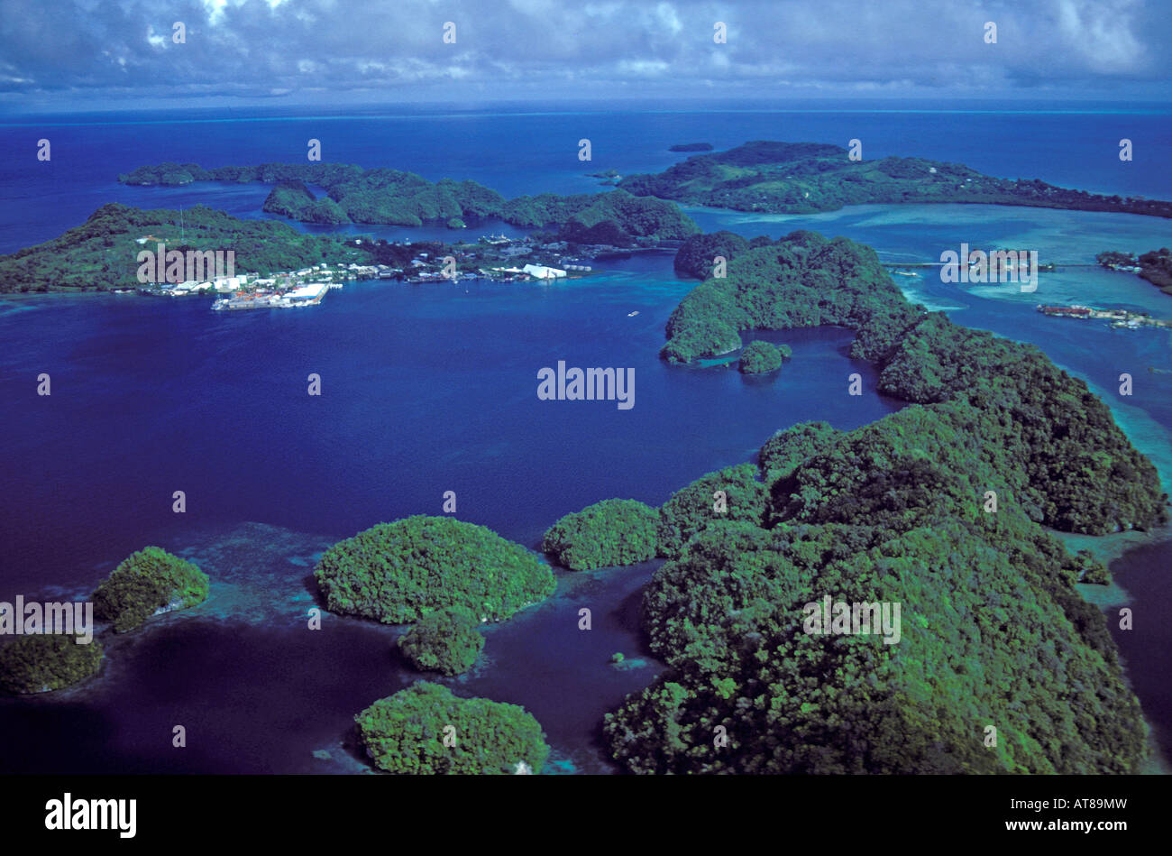 Palau Islands, Koror, with rock islands in foreground Stock Photo - Alamy